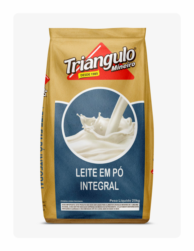 Leite em pó integral 25kg – Alimentos Triangulo