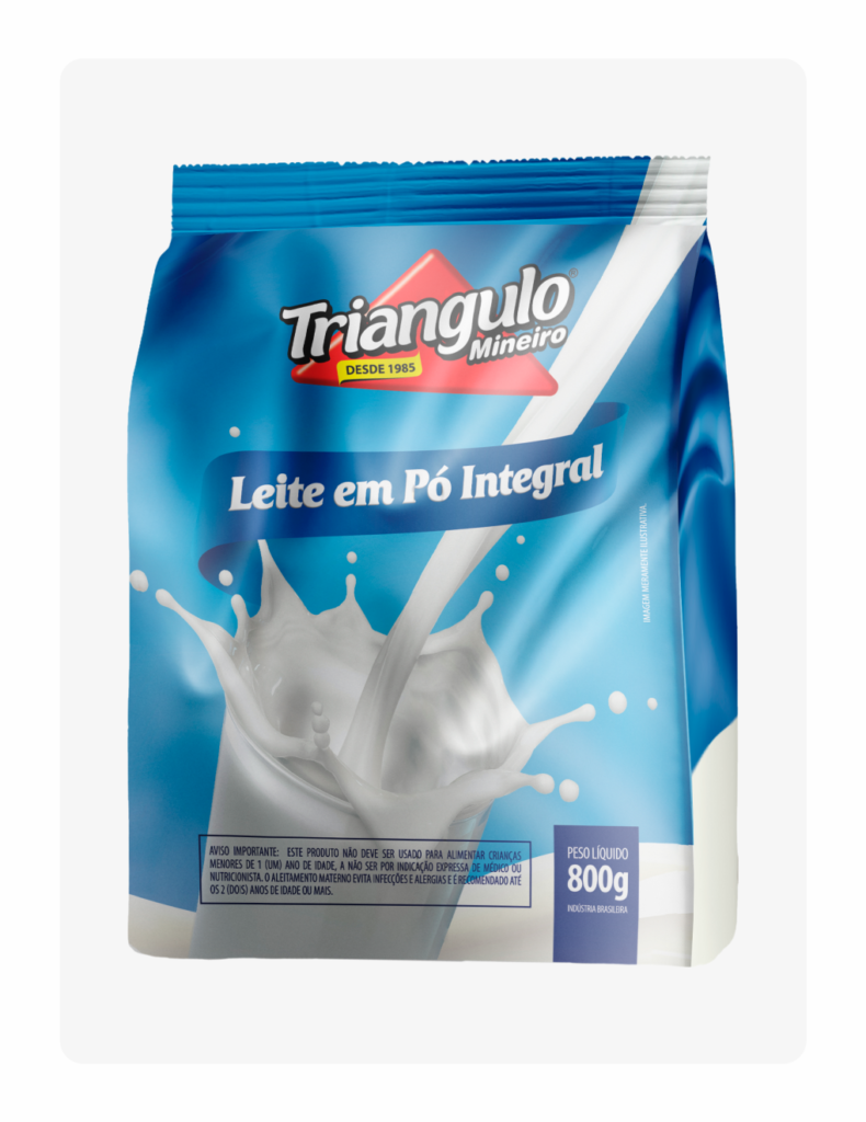 Leite em pó integral 800g – Alimentos Triangulo